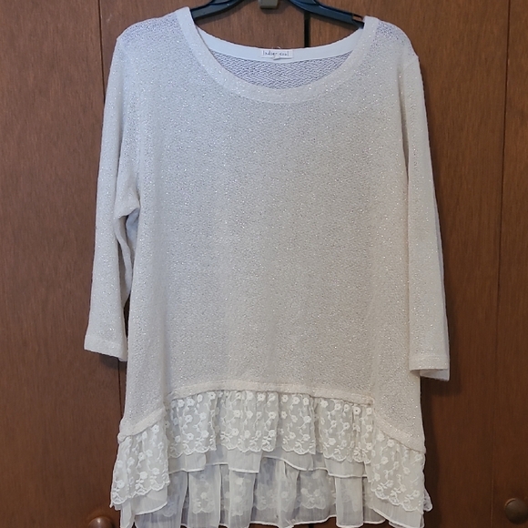 indigo soul | Sweaters | Indigo Soul Cream Colored Sweater With Gold ...